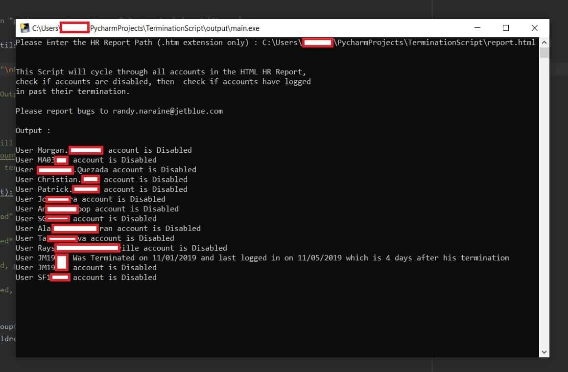 GitHub - RandyN91/TerminationScript: A script to check Active Directory ...